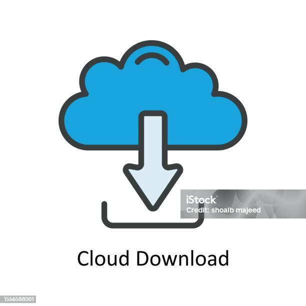 Cloud Download Garis Besar Isi Vektor Ilustrasi Desain Ikon Jaringan ... Cloud Download Garis Besar Isi Vektor Ilustrasi Desain Ikon Jaringan ...