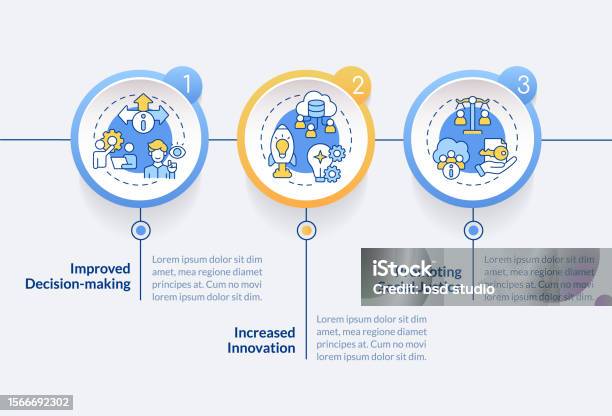 Data Democratization Layout With Line Icons Concept Stock Illustration