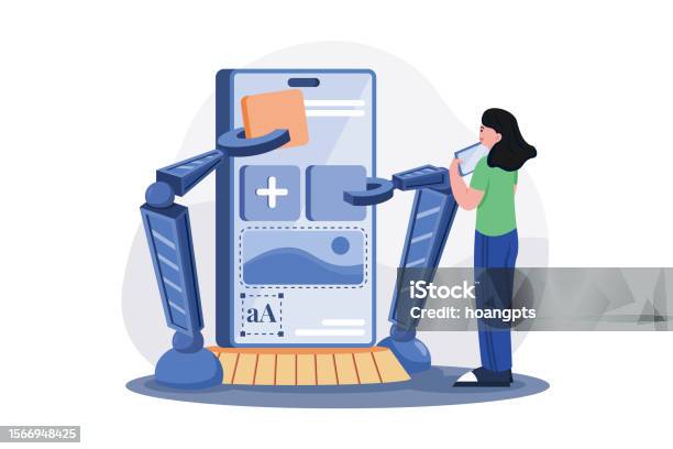 Desain Ui Seluler Konsep Ilustrasi Dengan Latar Belakang Putih