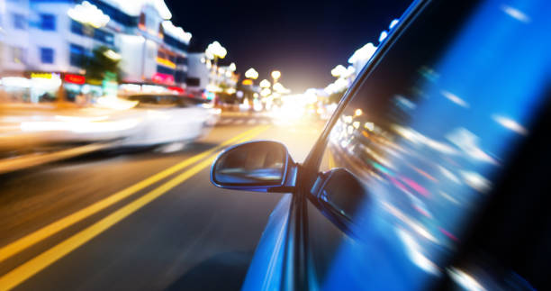 Free Stock Photo of Blurry Car Driving at Night | Download Free Images ...