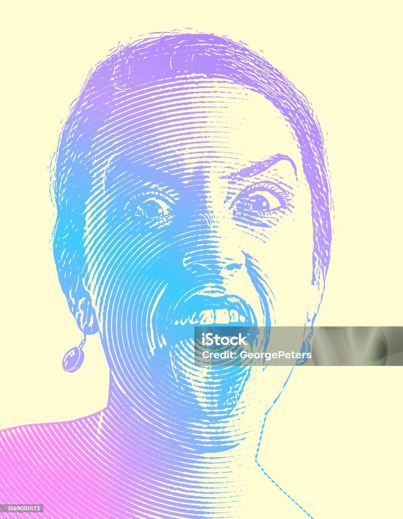 Woman Sticking Out Tongue And Laughing Stock Illustration Download