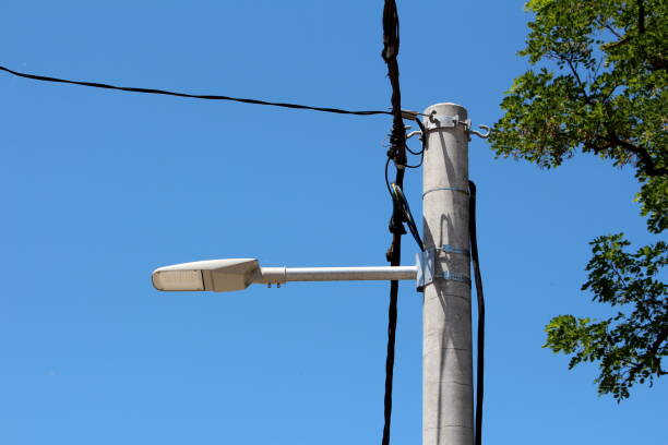 Free Stock Photo of Telephone Pole With Street Light Background ...