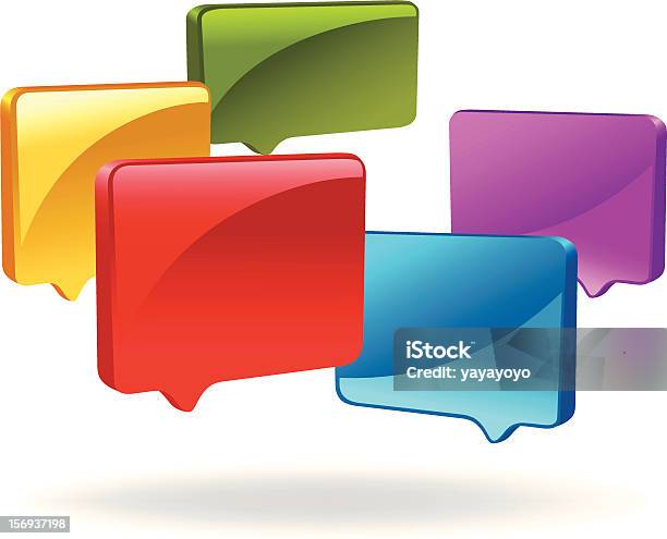 3 D Speech Bubbles 0명에 대한 스톡 벡터 아트 및 기타 이미지 0명 3차원 형태 개체 그룹 Istock