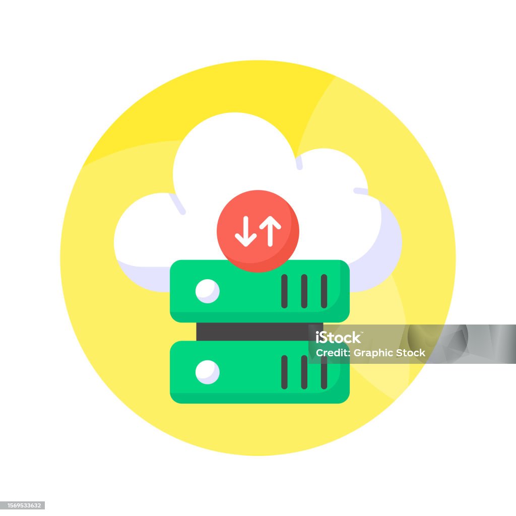 Download This Premium Icon Of Cloud Data Storage Cloud Networking Technology Concept Stock