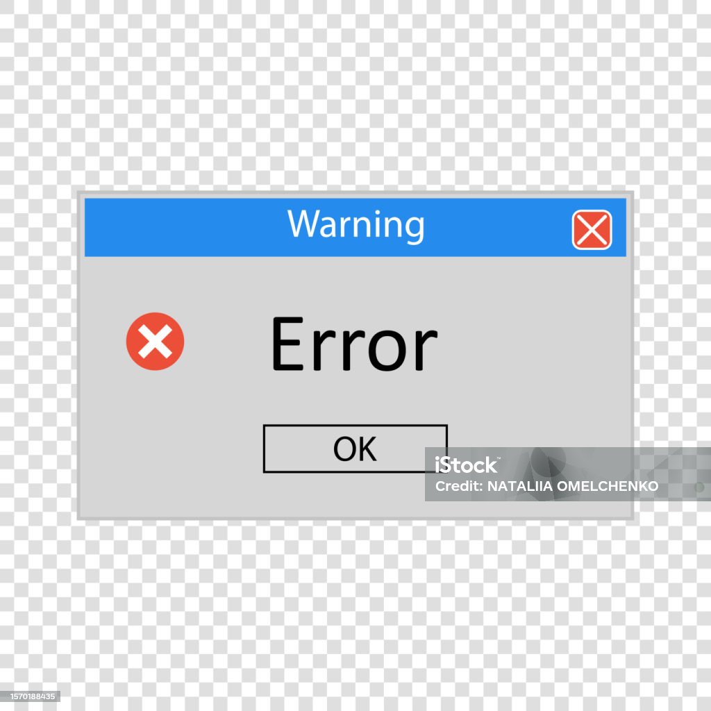 Error Message System Error Vector Illustration Window Operating System