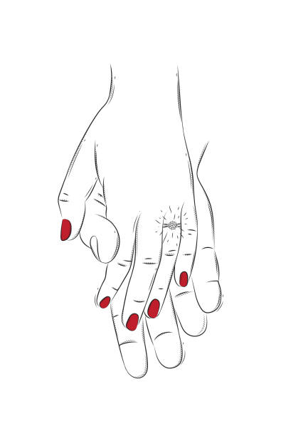 160 Two Friends Holding Hands Drawing Stock Illustrations Royalty