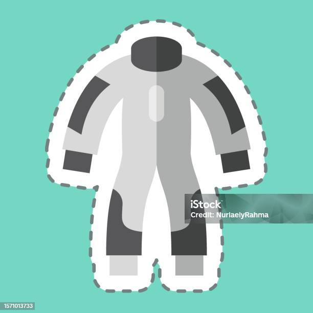 Garis Stiker Memotong Race Suit Terkait Dengan Simbol Balap Desain