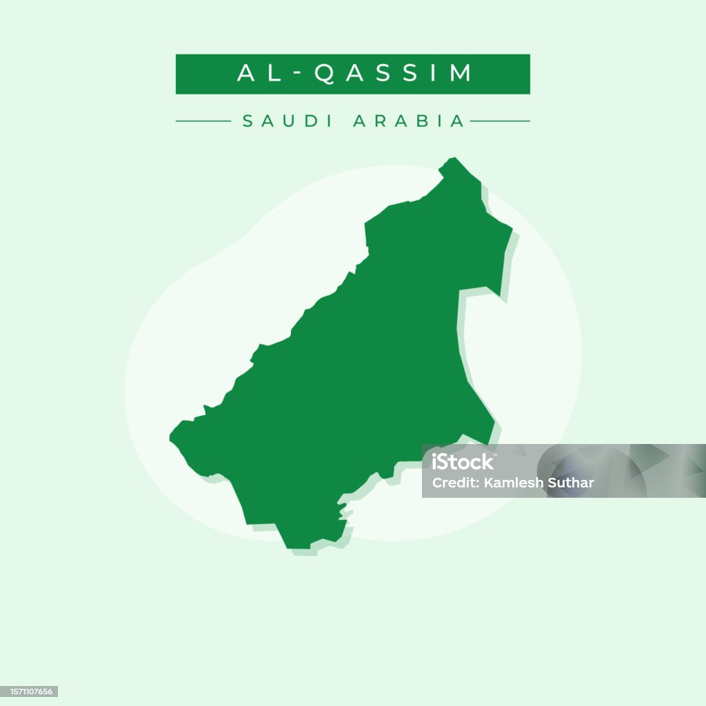 Vector Illustration Vector Of Alqassim Map Saudi Arabia Stock