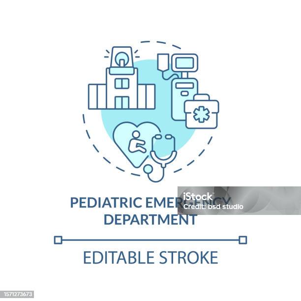 Pediatric Emergency Department Turquoise Concept Icon Stock ... Pediatric Emergency Department Turquoise Concept Icon Stock ...