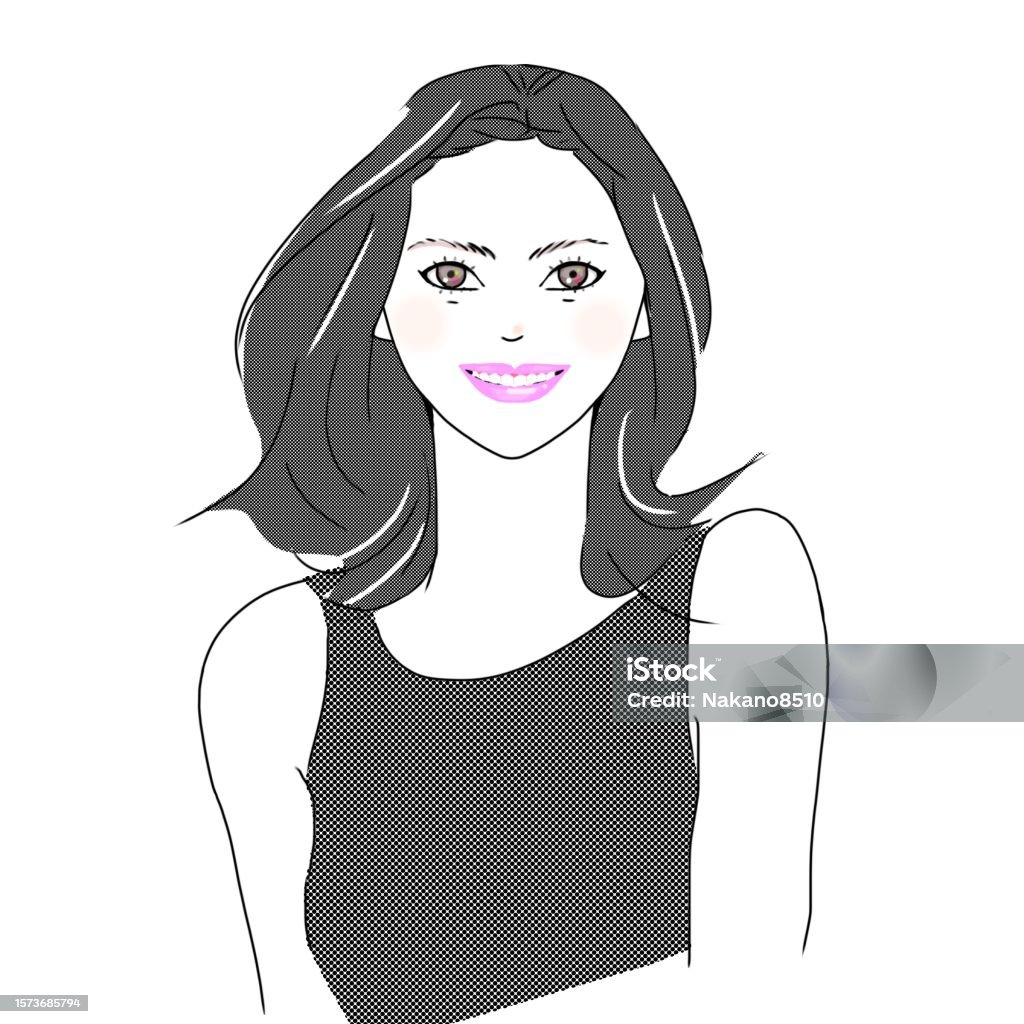 A Wonderful Woman With A Smile Stock Illustration Download Image Now