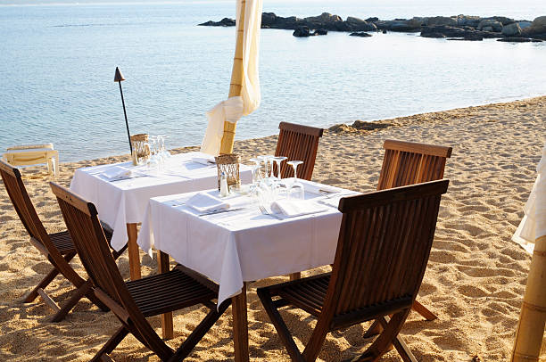 Free Stock Photo of Restaurant Table and Chairs by Ocean | Download ...