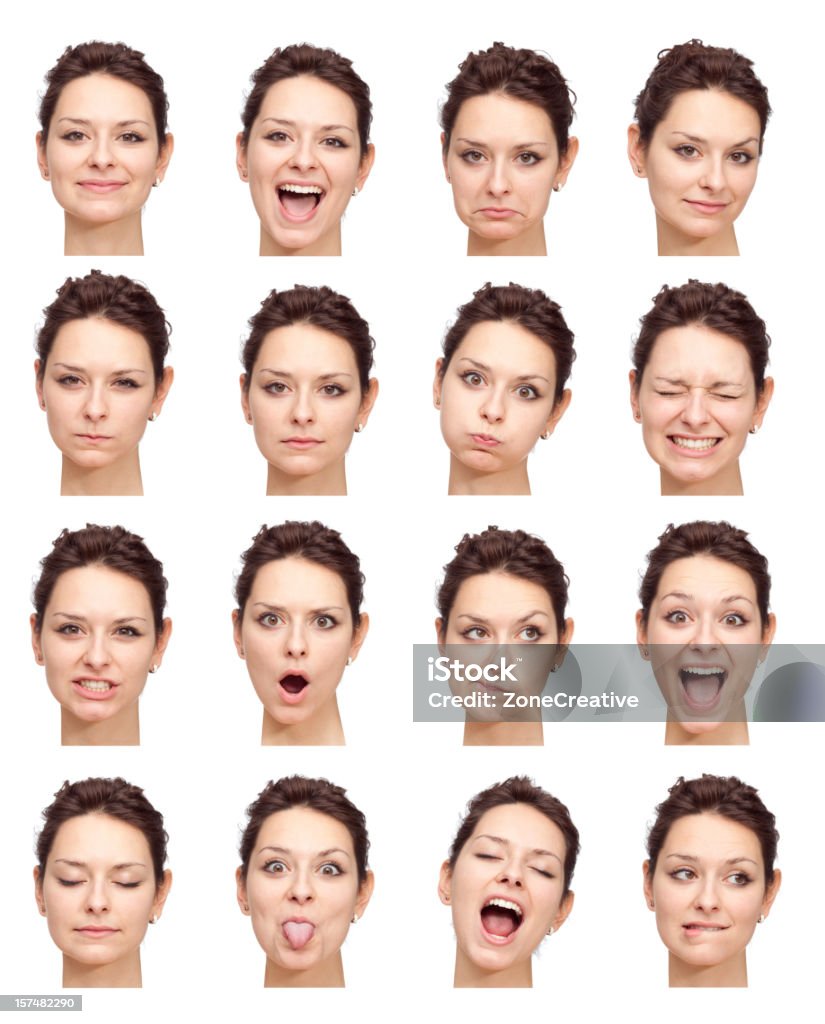 Expresiones De La Cara Hermosa Chica Aislada Sobre Blanco Foto de stock ... Expresiones De La Cara Hermosa Chica Aislada Sobre Blanco Foto de stock ...