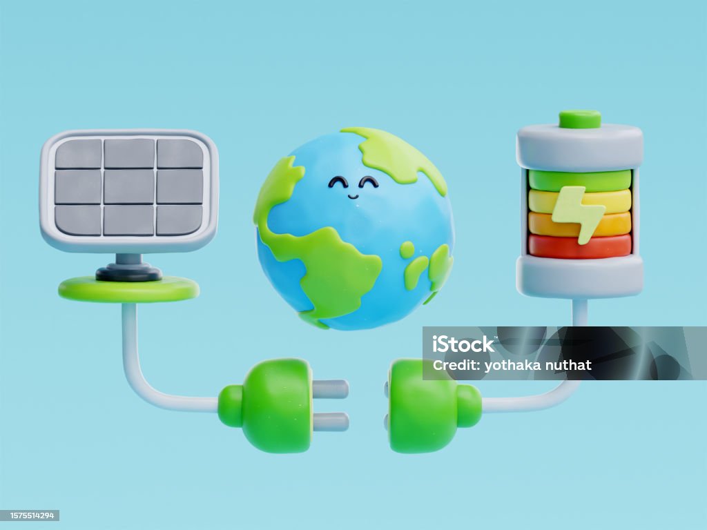 3d Cute Earth Cartoon Character World Environment Day Save Planet And