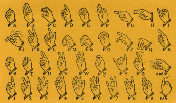 1 500 Sign Language Alphabet Stock Illustrations Royalty Free Vector