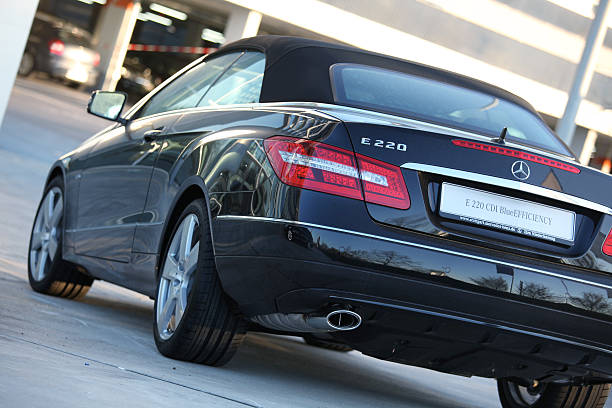 Free Stock Photo of Black Mercedes-Benz convertible rear view ...