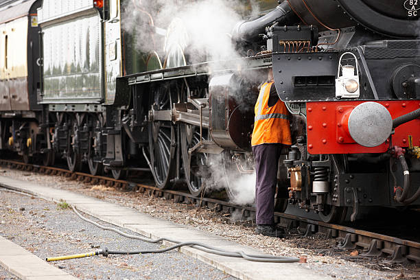 Free Stock Photo of Train station crew working on locomotive | Download ...