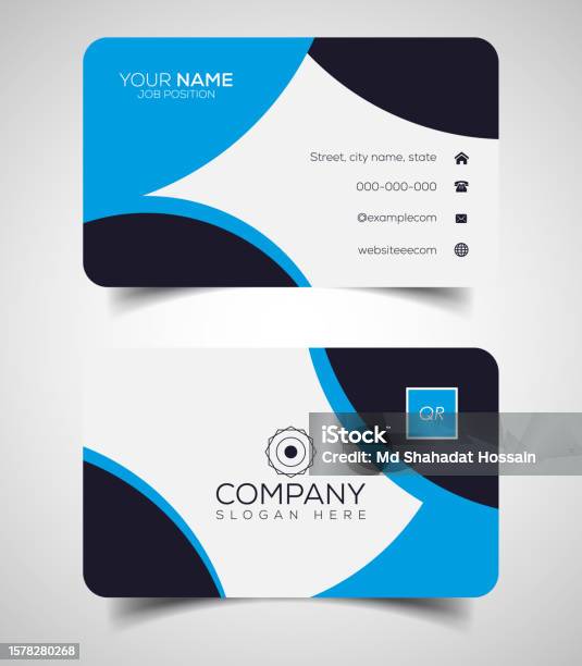 Doublesided Creative And Modern Business Card Template Vector