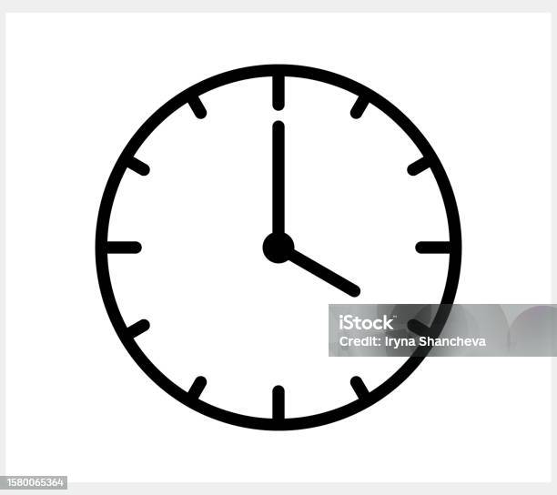 Icône Dhorloge Isolée Symbole Temporel Clipart Illustration Vectorielle