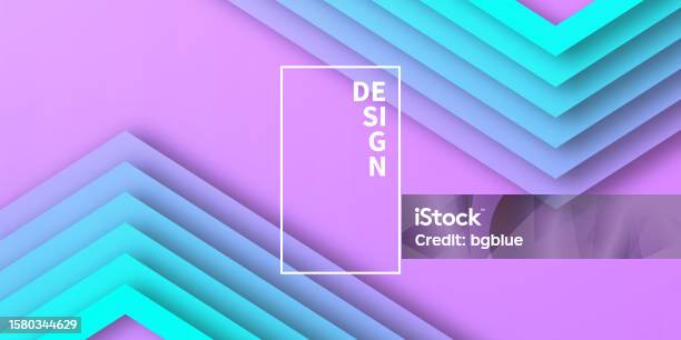 Abstract Design With Geometric Shapes And Blue Gradients Trendy