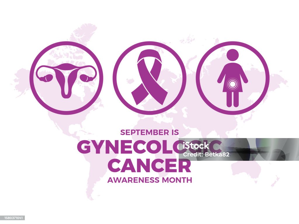 September Is Gynecologic Cancer Awareness Month Vector Illustration