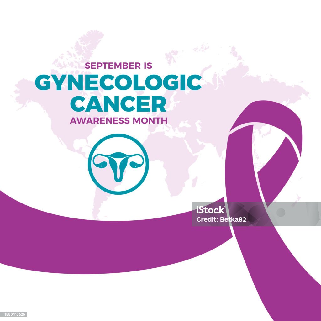 September Is Gynecologic Cancer Awareness Month Vector Illustration