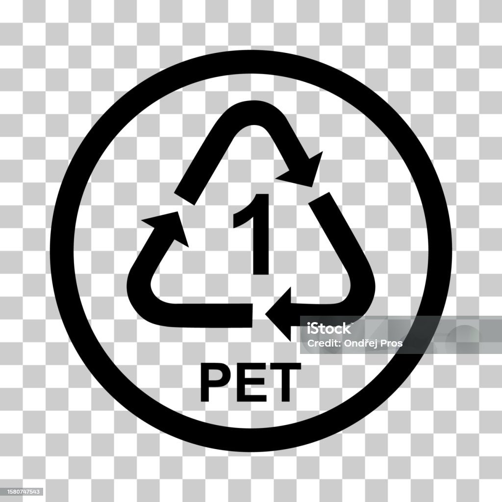 Symbole Plastique Panneau De Recyclage Écologique Isolé Sur Fond Blanc