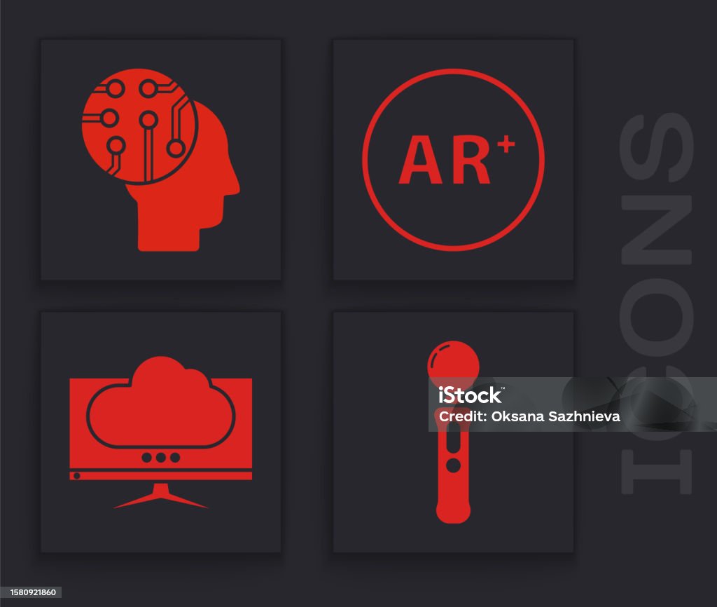 Set Gamepad Human Brain As Digital Circuit Board Ar Augmented Reality ... Set Gamepad Human Brain As Digital Circuit Board Ar Augmented Reality ...