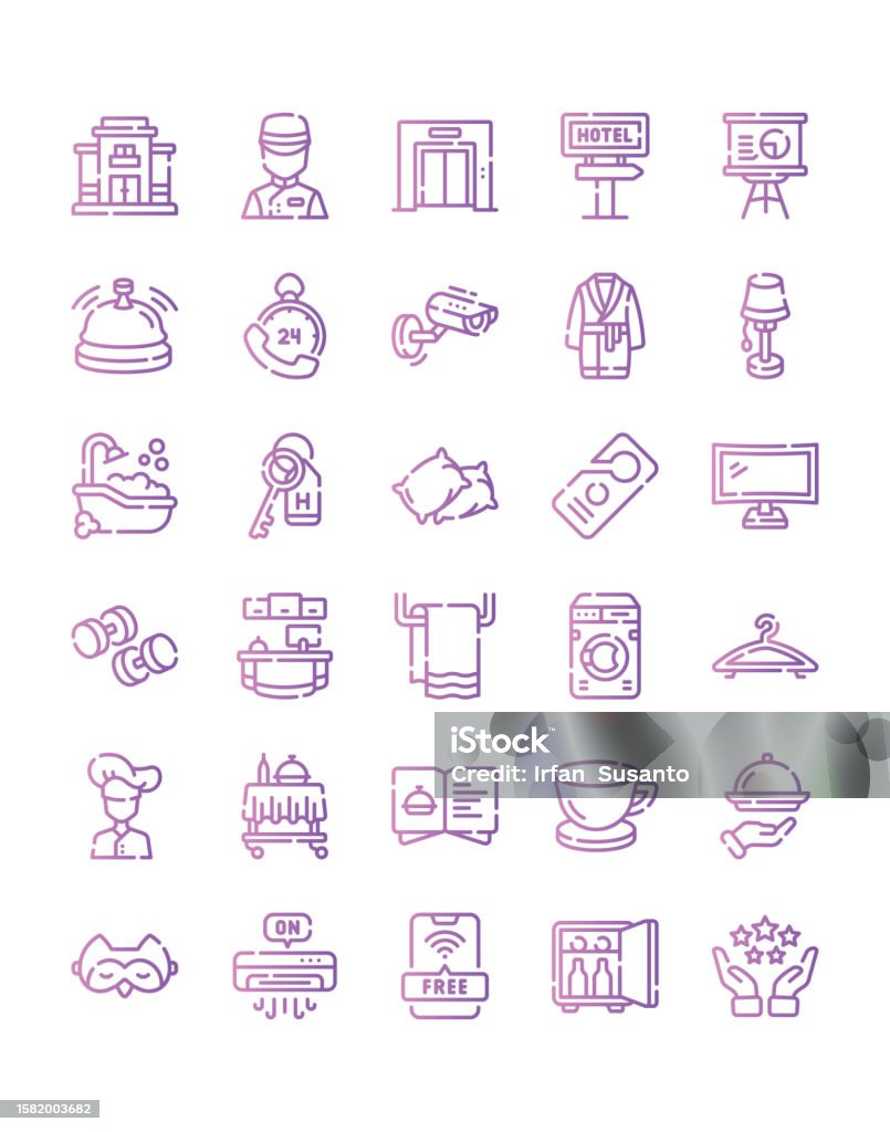 Hotel Icon Set 30 Isoliert Auf Weißem Hintergrund Stock Vektor Art und ... Hotel Icon Set 30 Isoliert Auf Weißem Hintergrund Stock Vektor Art und ...
