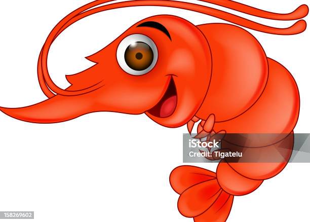 Dessin Animé Drôle De Crevettes Vecteurs Libres De Droits Et Plus D