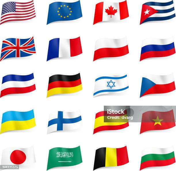 Set Of World Flags Icons向量圖形及更多個性圖片 個性 國旗 圖標集 Istock