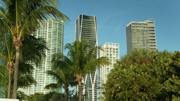 Free Stock Photo of Modern High-Rise Building With Palm Trees ...