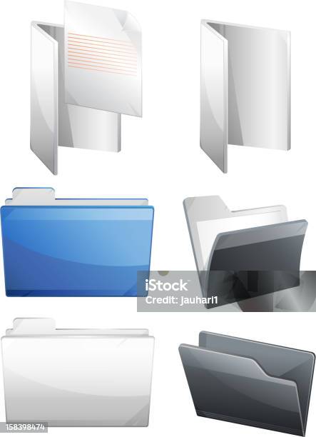 Folder Icon Set向量圖形及更多商務圖片 商務 圖標集 圖示 Istock