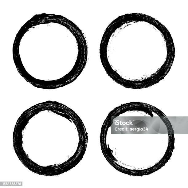 Sapuan Kuas Bulat Abstrak Hitam Terisolasi Di Atas Putih Ilustrasi Stok ... Sapuan Kuas Bulat Abstrak Hitam Terisolasi Di Atas Putih Ilustrasi Stok ...