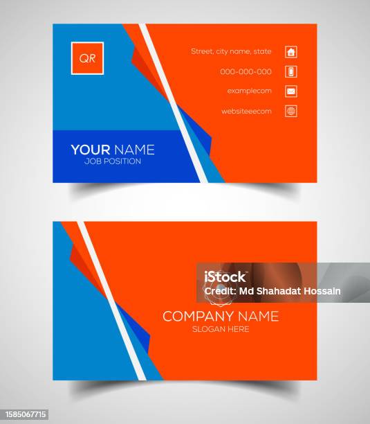 Doublesided Creative And Modern Business Card Template Vector
