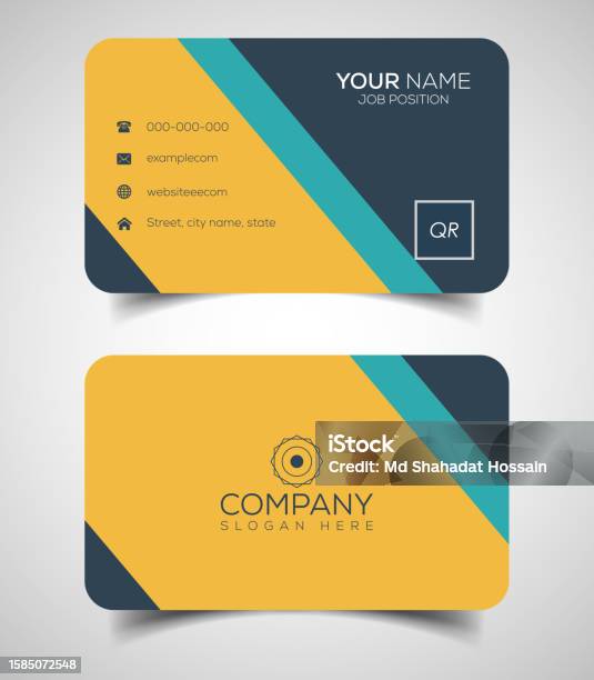 Doublesided Creative And Modern Business Card Template Vector