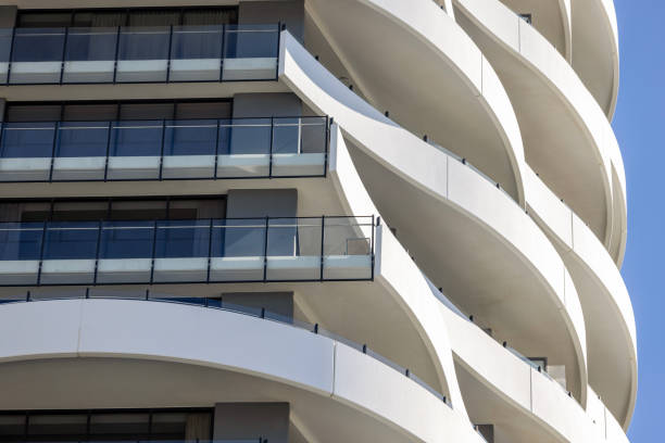 Free Stock Photo of Modern apartment building with wavy balconies ...