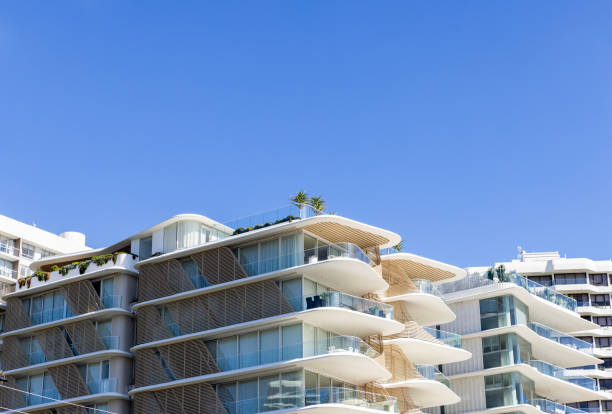 Free Stock Photo of Modern apartment building with clear sky backdrop ...