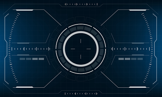 Antarmuka Scifi Hud Desain Tampilan Layar Realitas Virtual Vektor