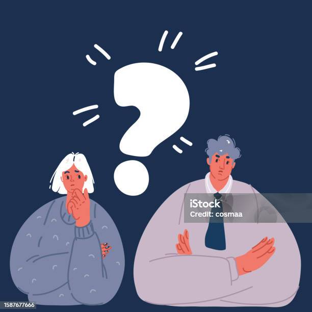 Ilustrasi Vektor Kartun Berpikir Pria Dan Wanita Muda Orang Yang ... Ilustrasi Vektor Kartun Berpikir Pria Dan Wanita Muda Orang Yang ...