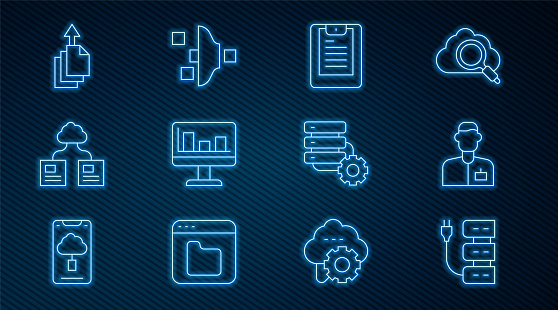 Set Line Server Analyst Engineer Data Report Monitor With Graph Chart ... Set Line Server Analyst Engineer Data Report Monitor With Graph Chart ...