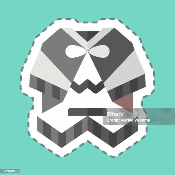 Garis Stiker Memotong Ponco Terkait Dengan Simbol Argentina Desain