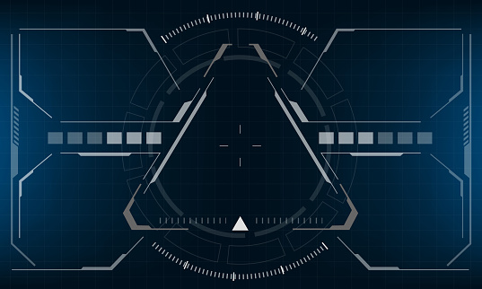 Antarmuka Scifi Hud Desain Tampilan Layar Realitas Virtual Vektor