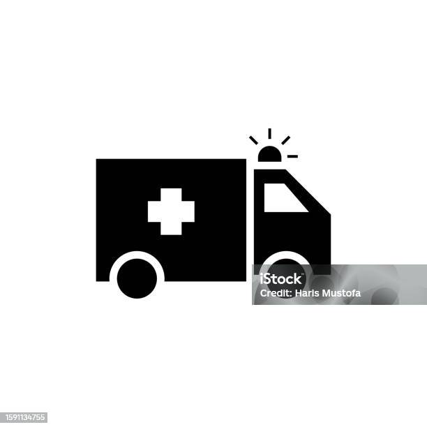 Icône Dambulance Modèle De Conception De Silhouette Illustration Isolée