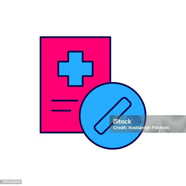 Contour Rempli Icône De Prescription Médicale Isolée Sur Fond Blanc