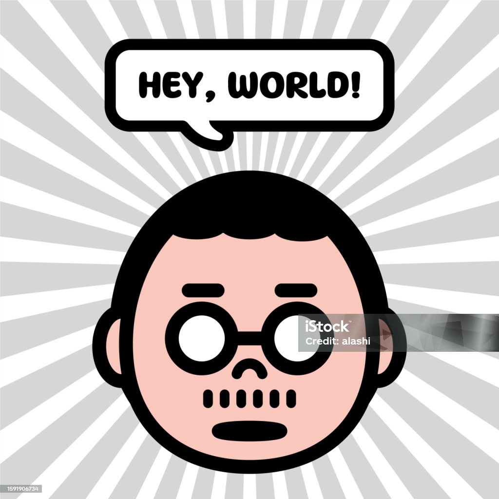 Funny Character Design Of A Midage Man With Eyeglasses Stock Illustration Download Image Now