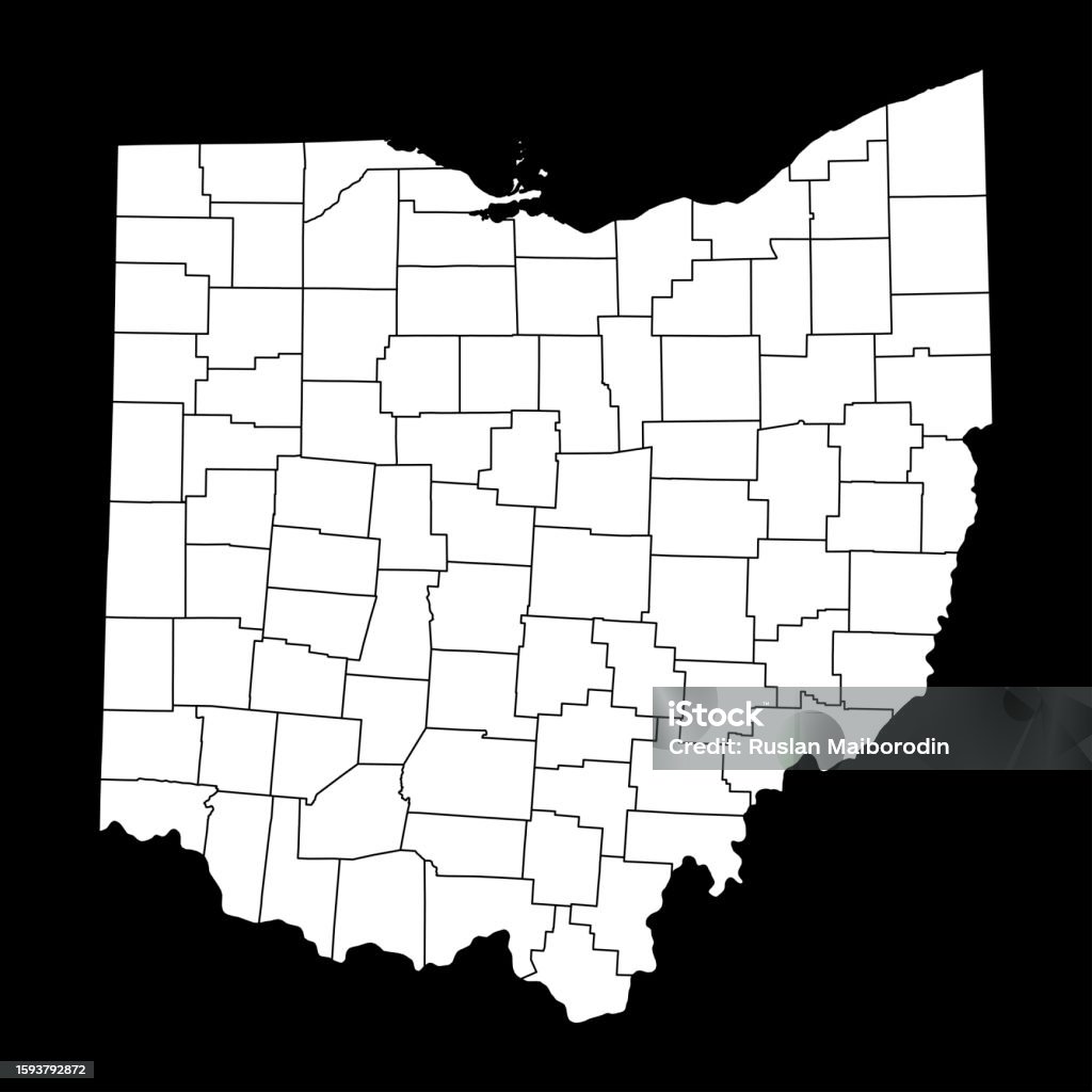 Karte Des Bundesstaates Ohio Mit Landkreisen Vektorillustration Stock ... Karte Des Bundesstaates Ohio Mit Landkreisen Vektorillustration Stock ...