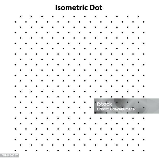 Kertas Vektor Dot Grid Kertas Grafik Dengan Latar Belakang Putih Titik Isometrik Mesh Proyeksi