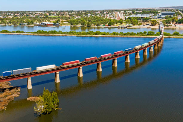 Free Stock Photo of Train Crossing Bridge Over River | Download Free ...