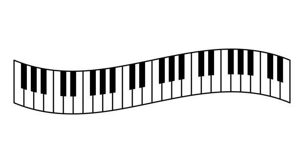 Wavy Piano Keys Clip Art