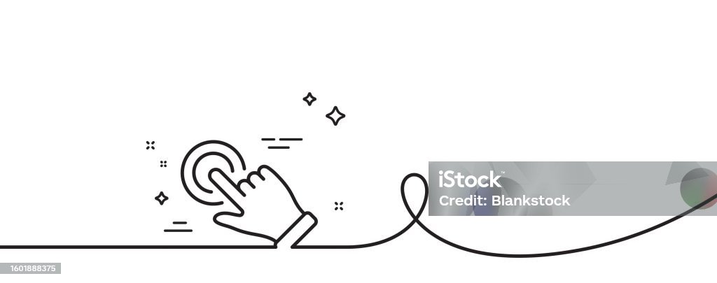 Touchscreen Gesture Line Icon Click Hand Sign Push Action Continuous
